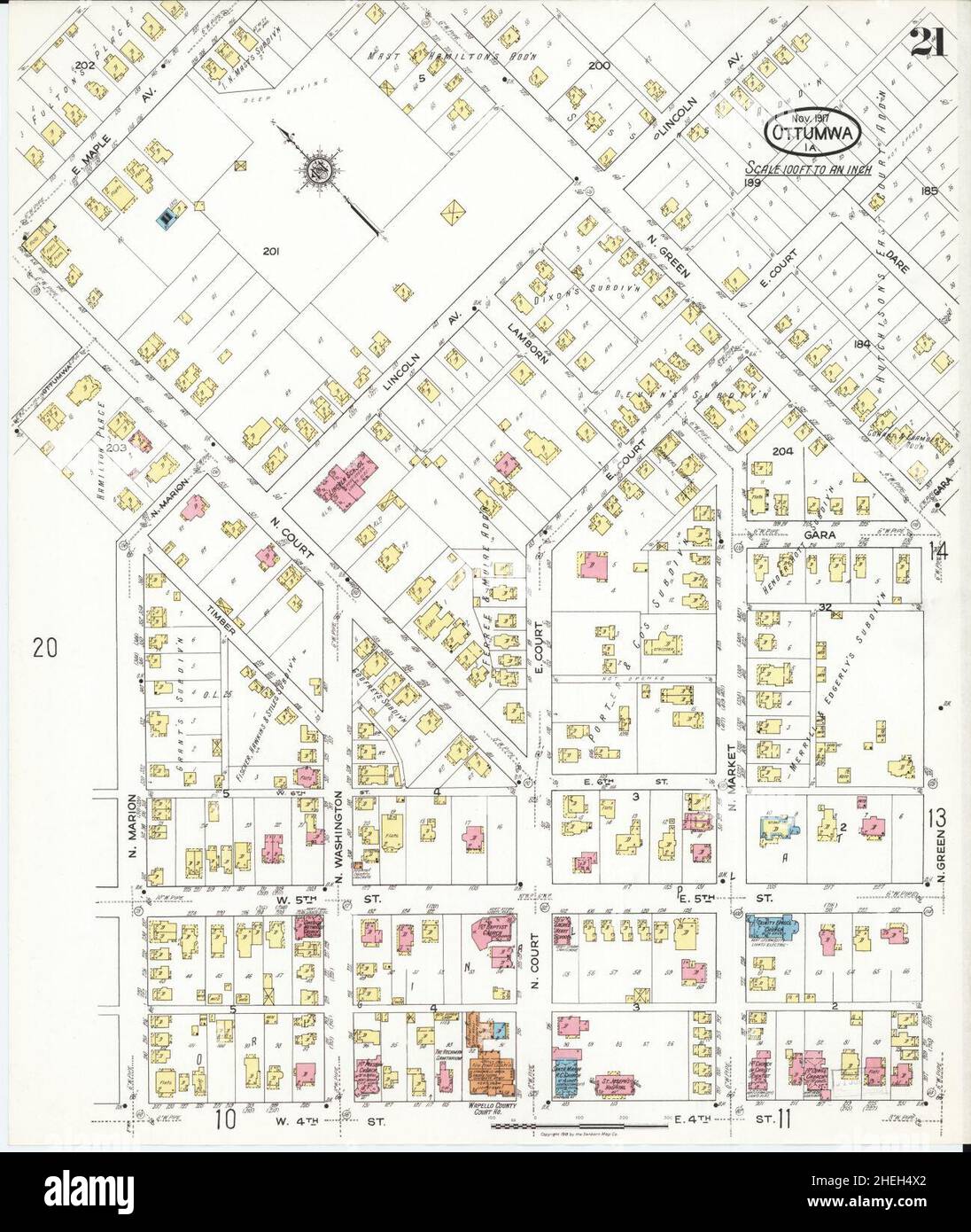 Ottumwa iowa map hi-res stock photography and images - Alamy