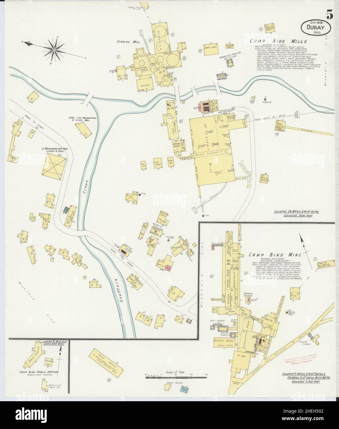 Ouray map hi-res stock photography and images - Alamy