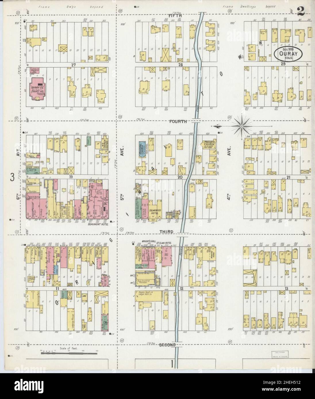Ouray colorado map hi-res stock photography and images - Alamy