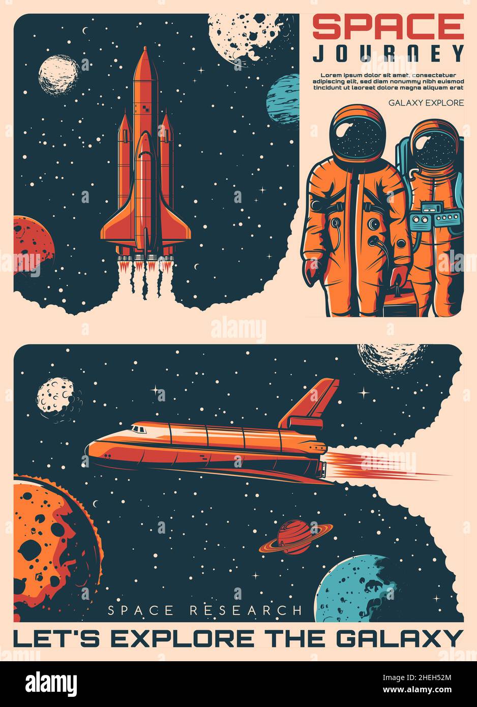 Retro Space Shuttle Posters
