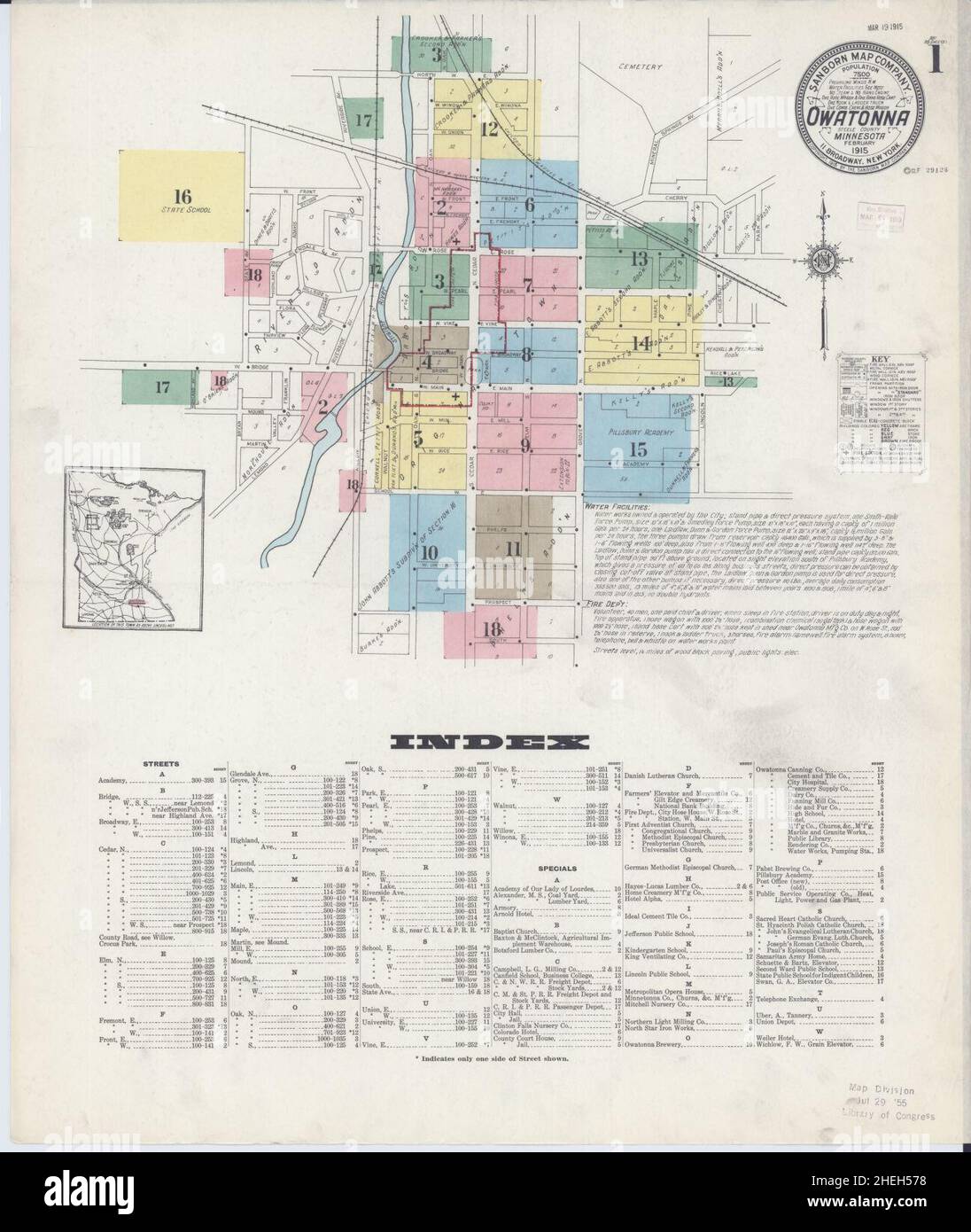 Map of owatonna hi-res stock photography and images - Alamy