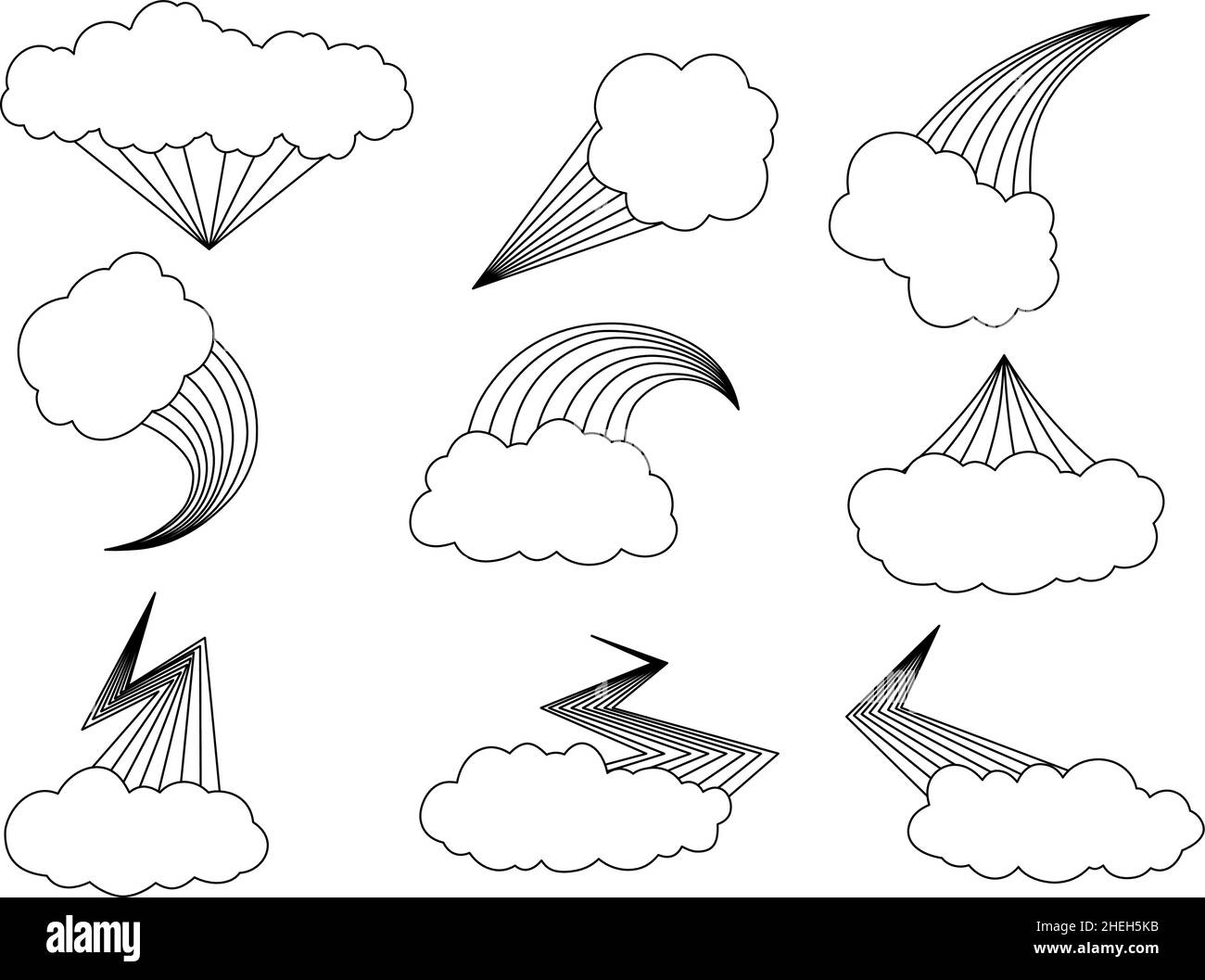 This is a illustration of A curved rainbow with a sense of perspective ...