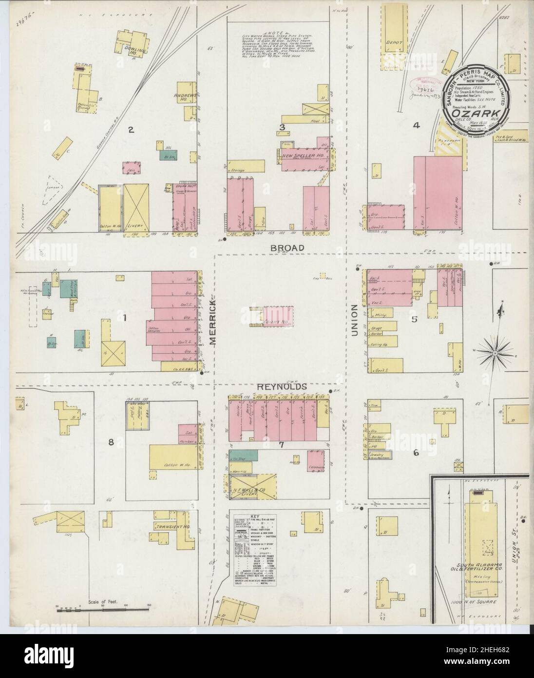 Ozark alabama map hi-res stock photography and images - Alamy