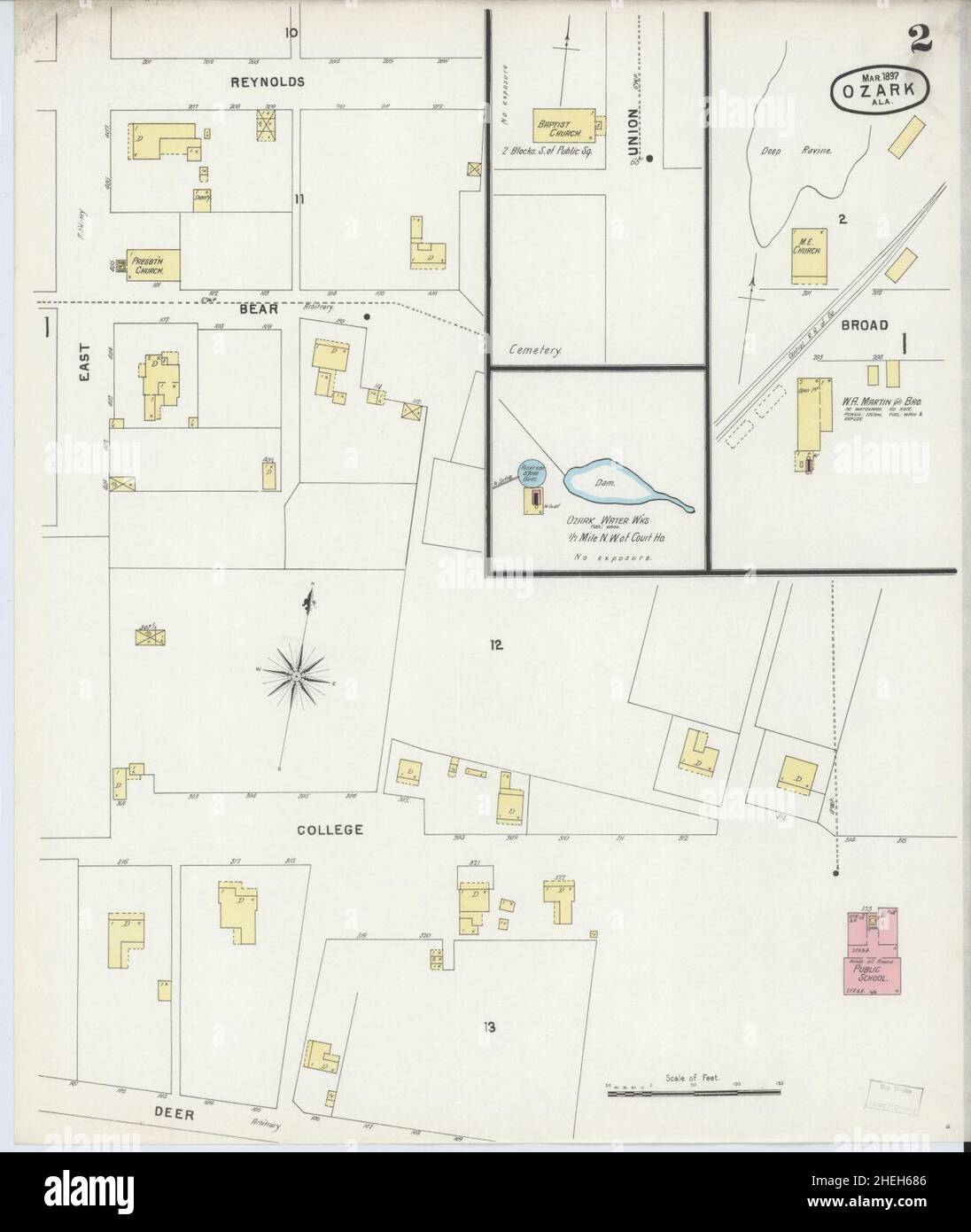 Ozark alabama map hi-res stock photography and images - Alamy