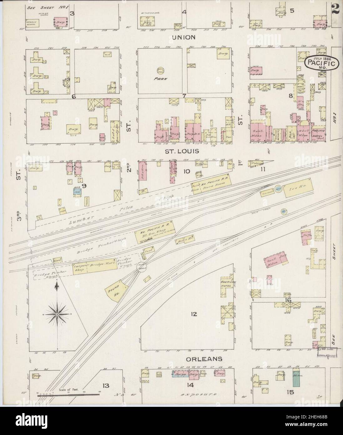 Pacific missouri map hi-res stock photography and images - Alamy