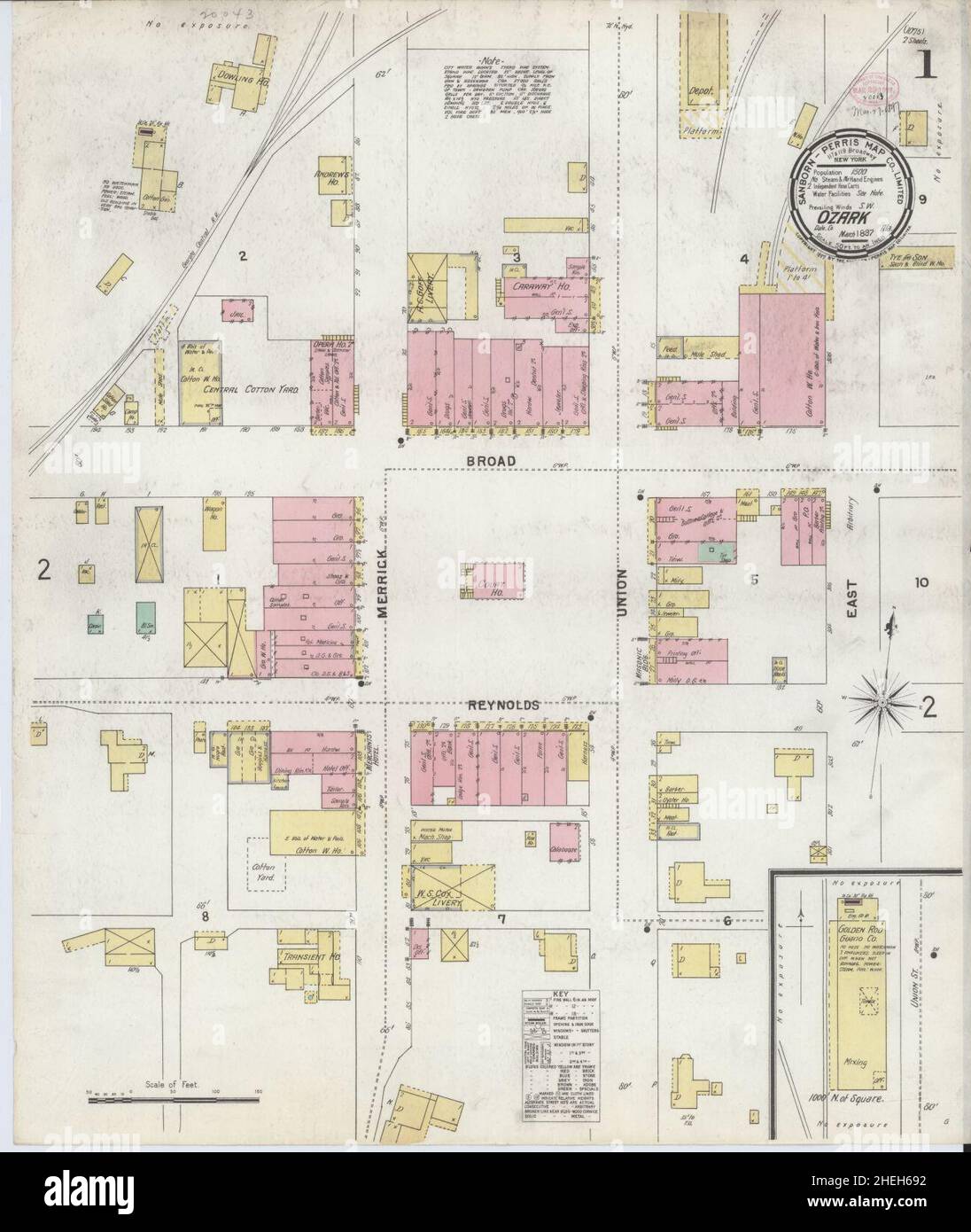 Ozark alabama map hi-res stock photography and images - Alamy