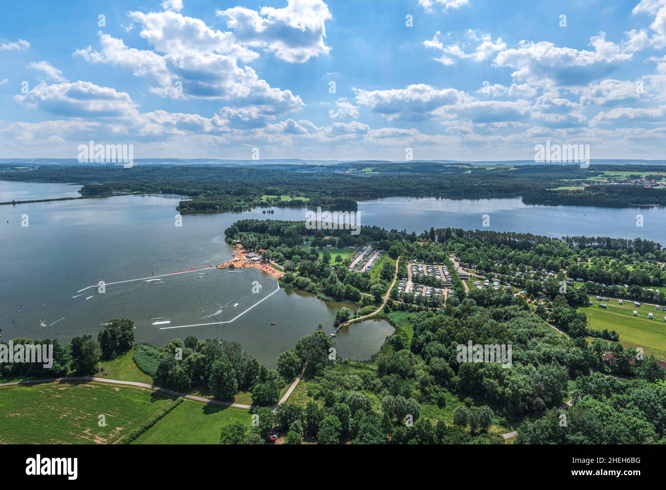 Absberg-Seespitz, Lake centre on Brombach Lake Stock Photo - Alamy