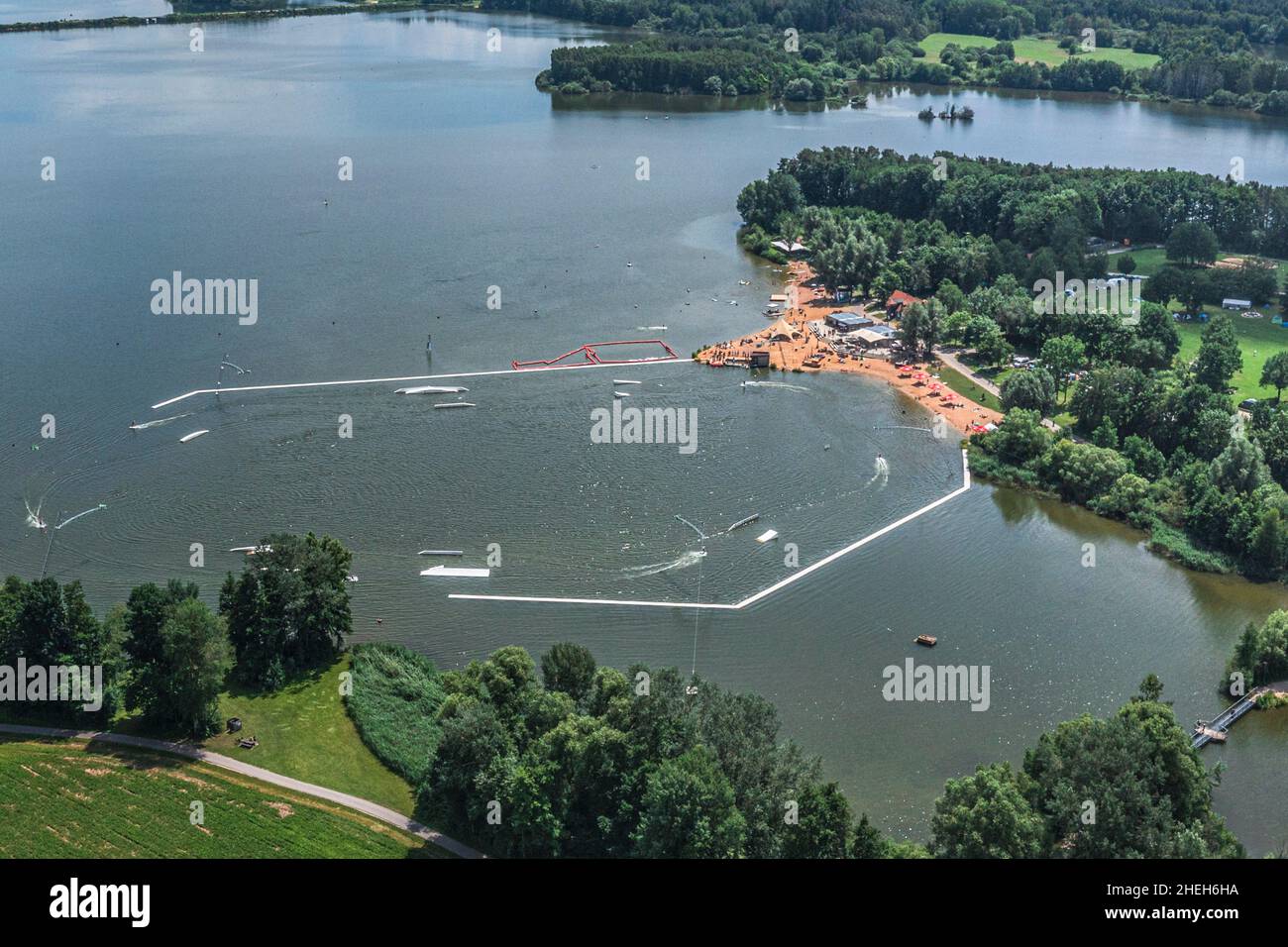 Absberg-Seespitz, Lake centre on Brombach Lake Stock Photo - Alamy