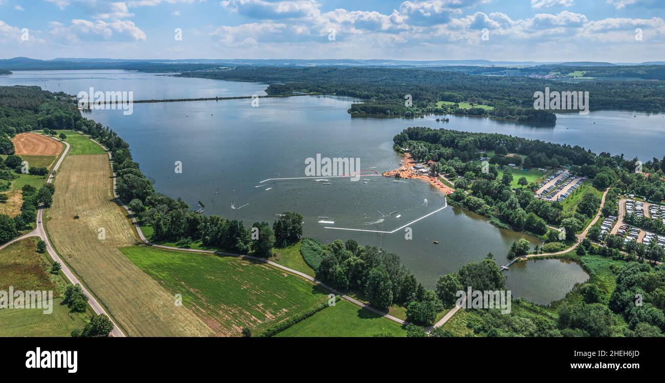 Absberg-Seespitz, Lake centre on Brombach Lake Stock Photo - Alamy