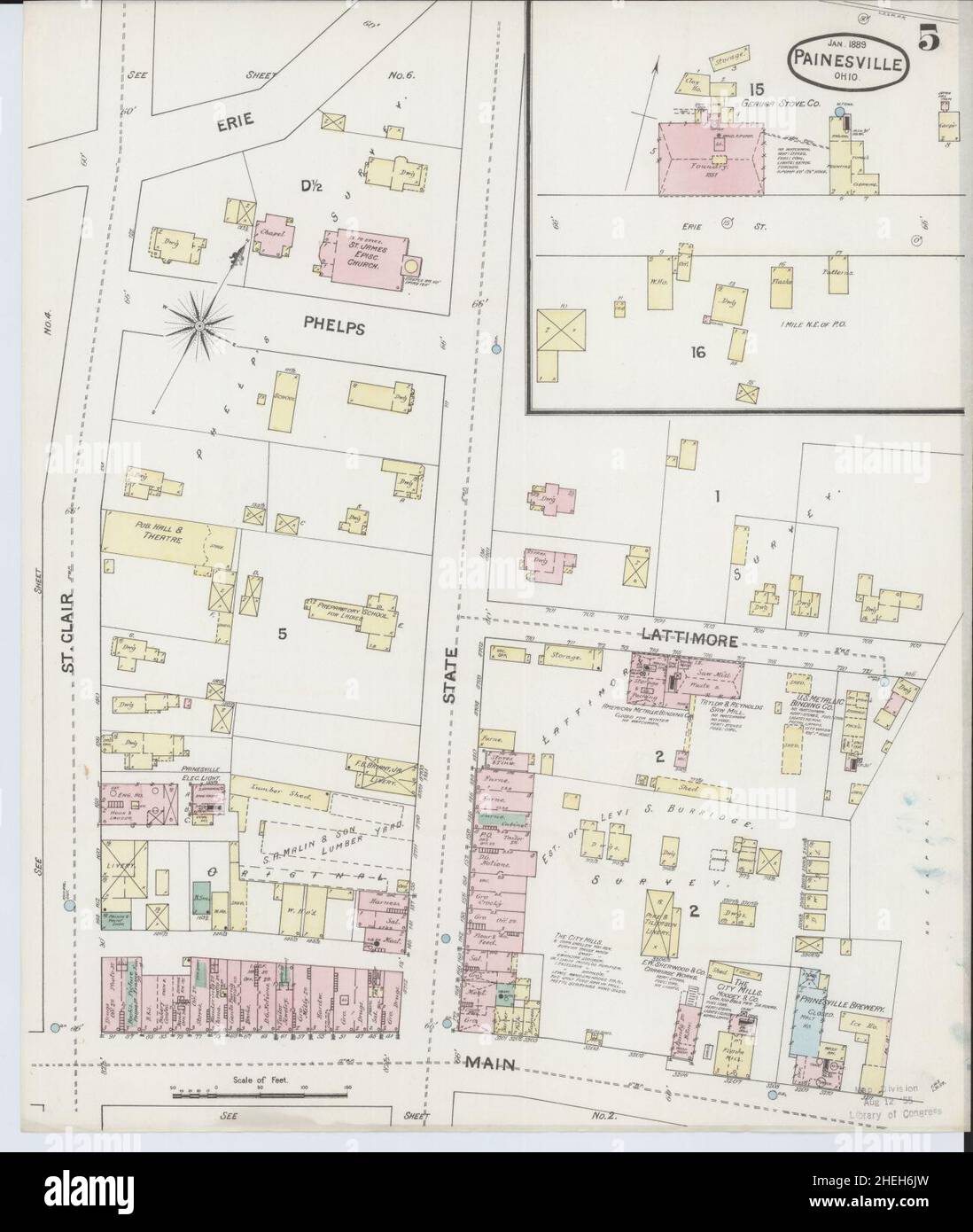 Map of painesville hi-res stock photography and images - Alamy