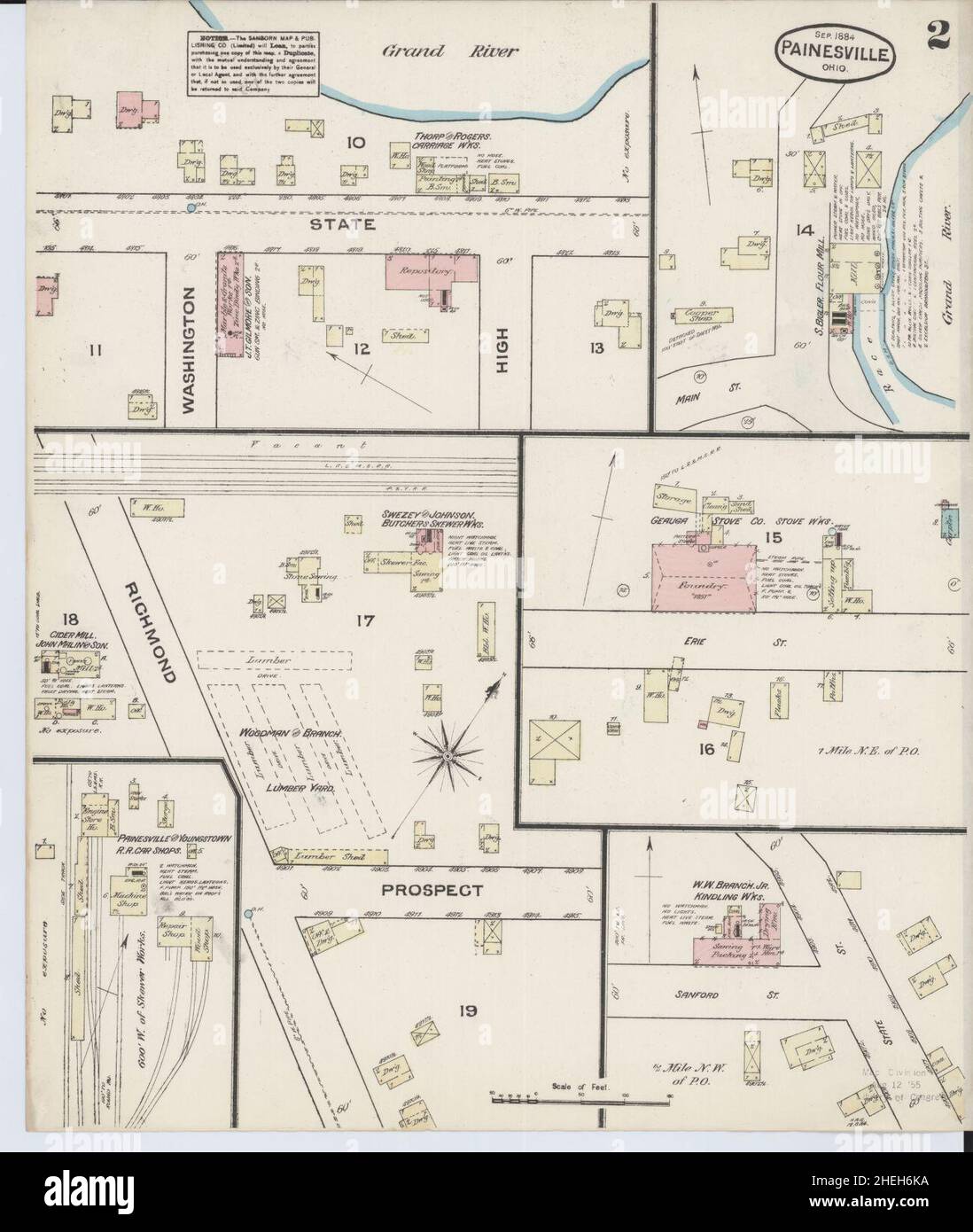 Map of painesville hi-res stock photography and images - Alamy