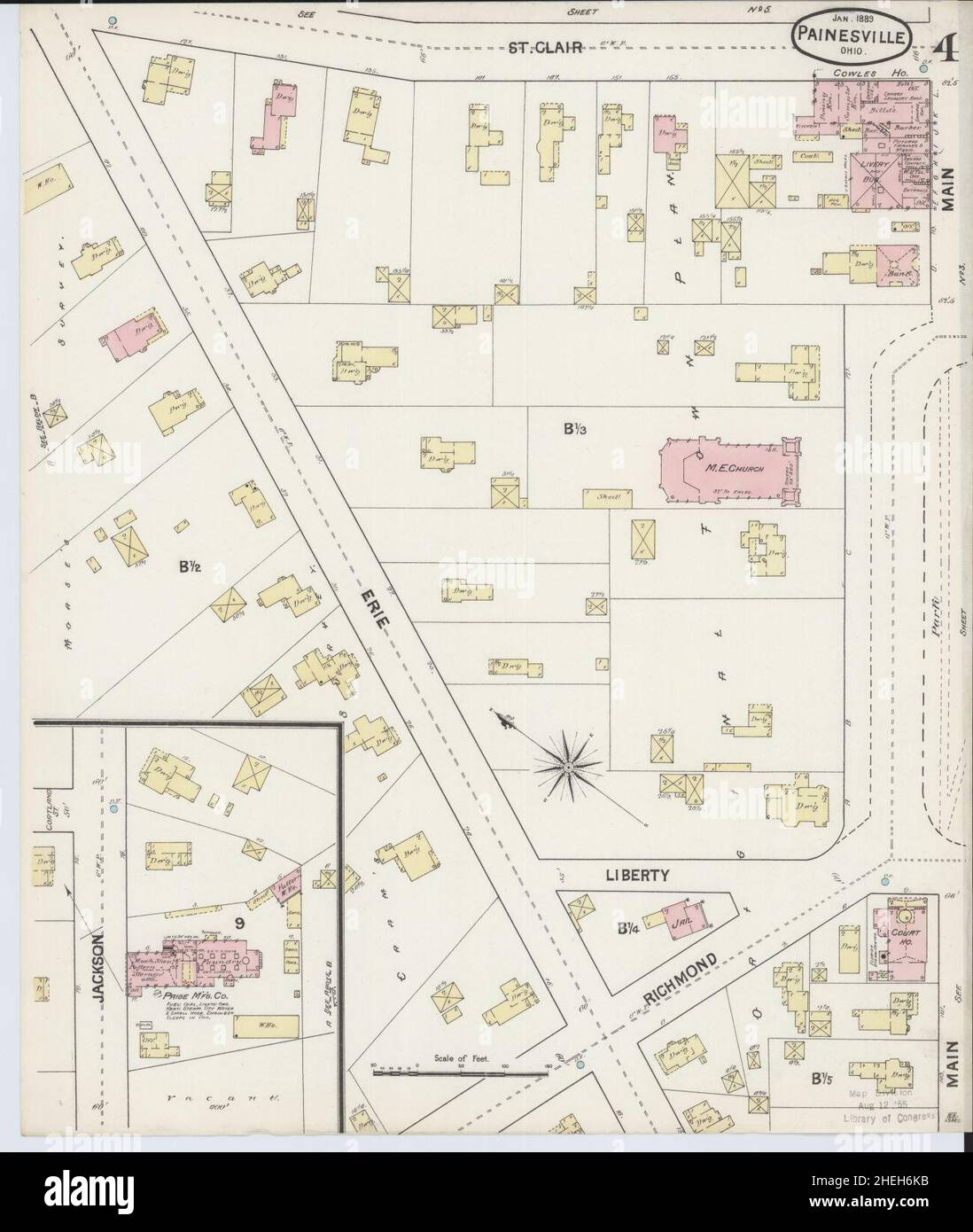 Map of painesville hi-res stock photography and images - Alamy
