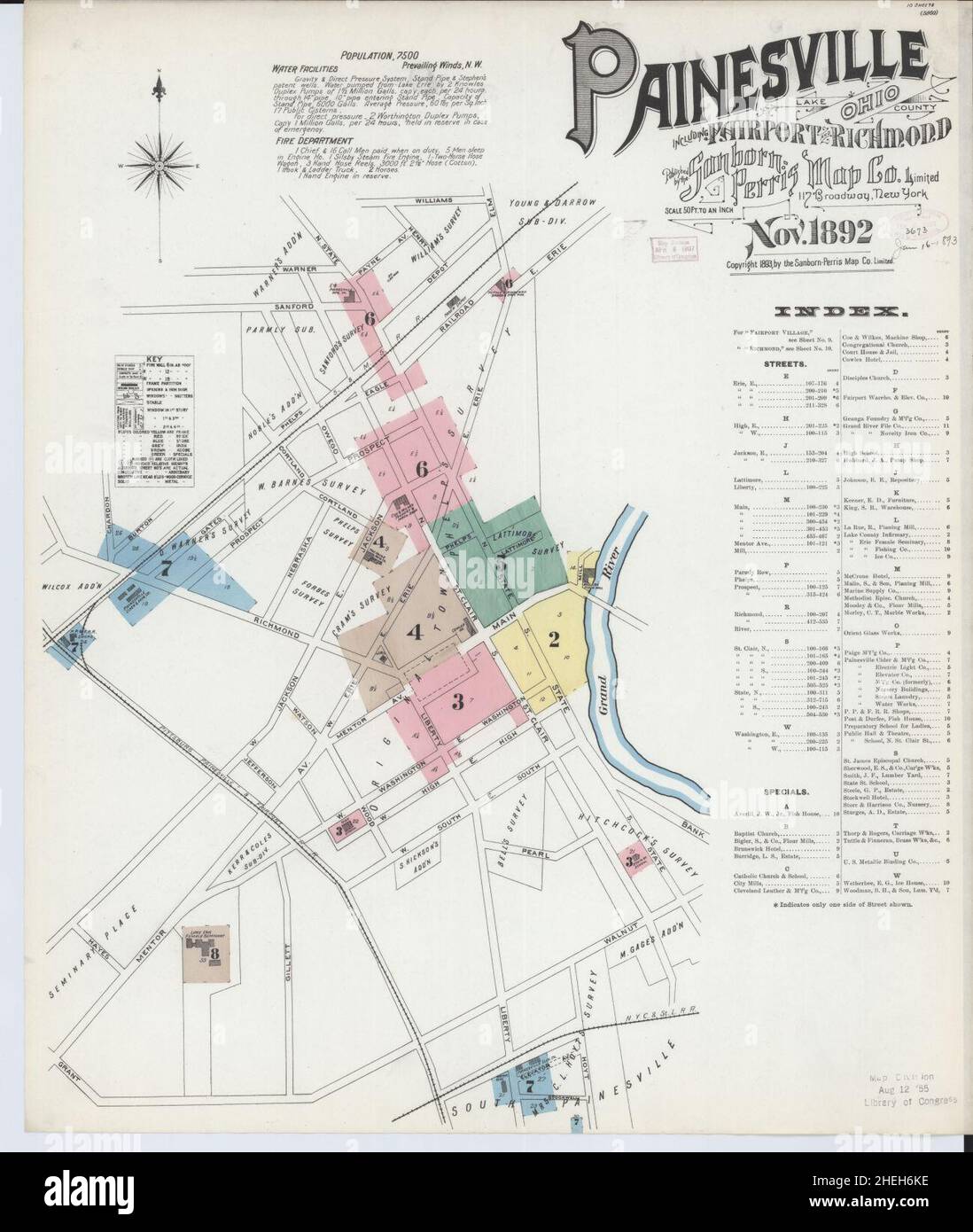 Map of painesville hi-res stock photography and images - Alamy