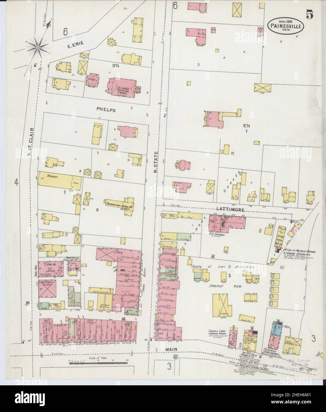 Painesville ohio map hi-res stock photography and images - Alamy