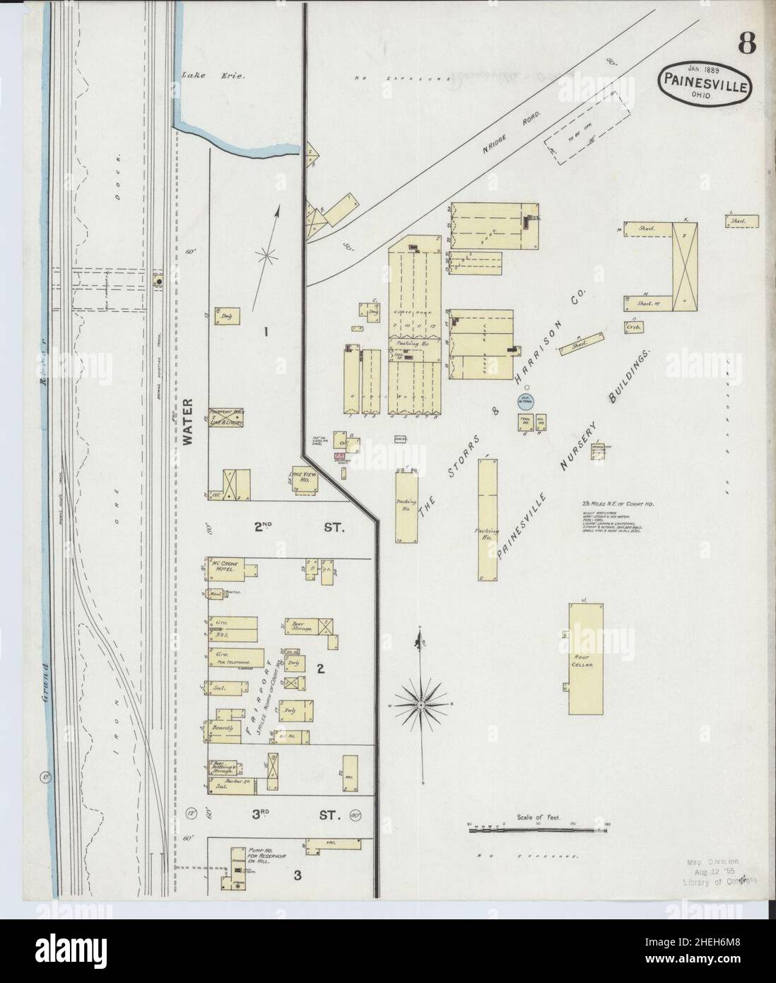 Painesville map hi-res stock photography and images - Alamy