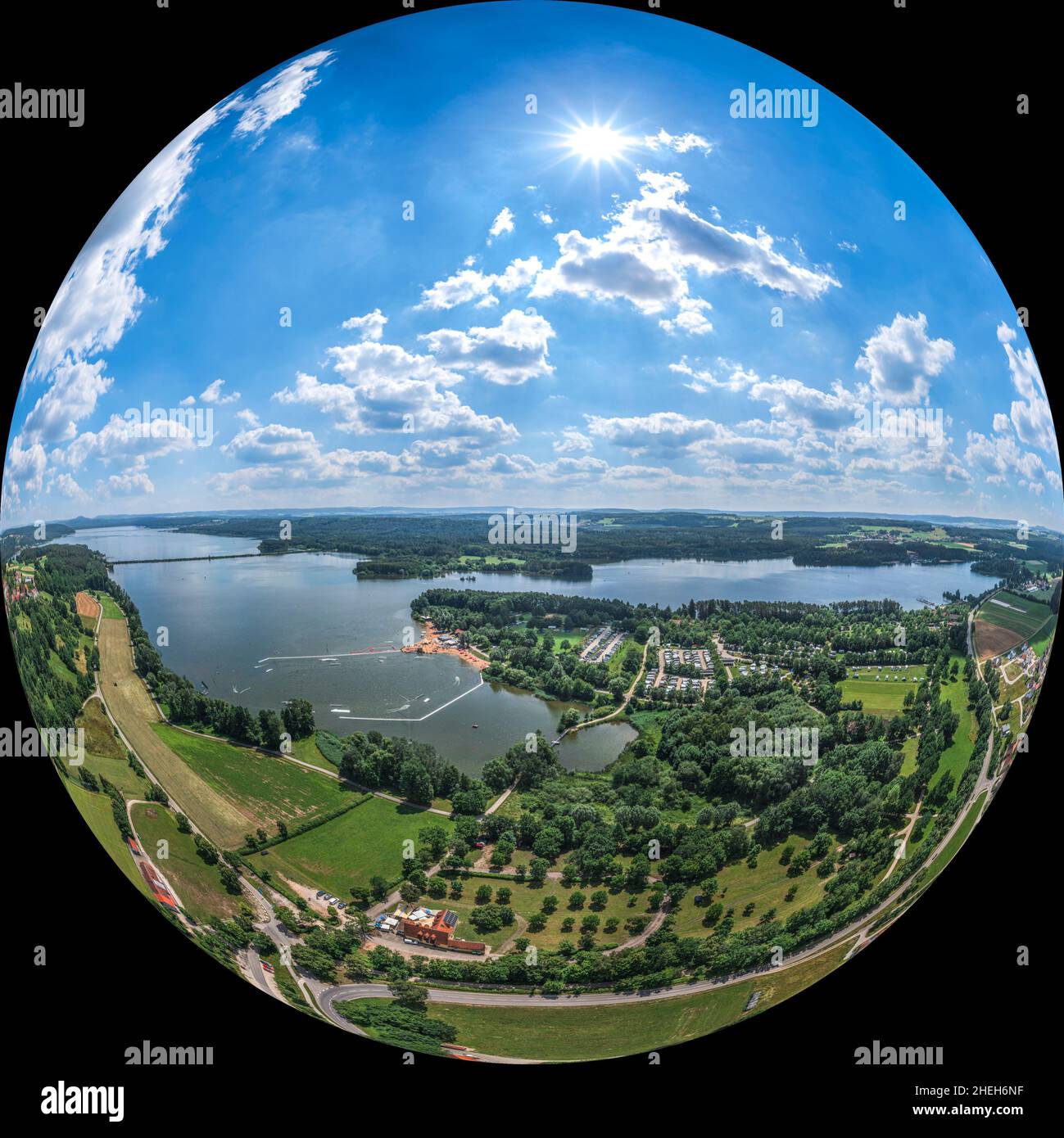 Absberg-Seespitz, Lake centre on Brombach Lake Stock Photo - Alamy