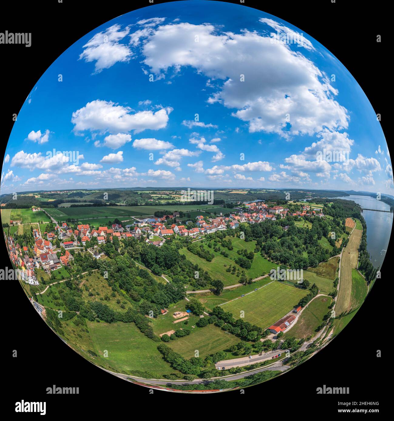 Absberg-Seespitz, Lake centre on Brombach Lake Stock Photo - Alamy