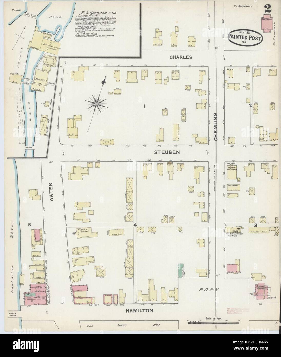 Map of painted post new york hi-res stock photography and images - Alamy