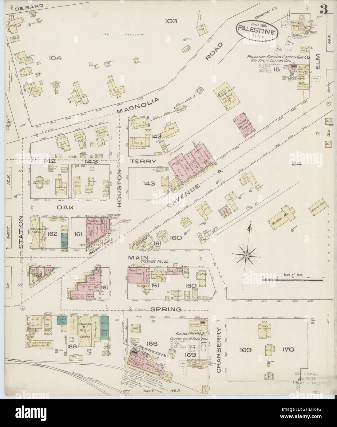 Map of palestine texas hi-res stock photography and images - Alamy