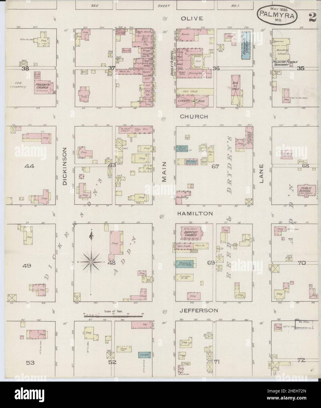 Map of palmyra missouri hi-res stock photography and images - Alamy