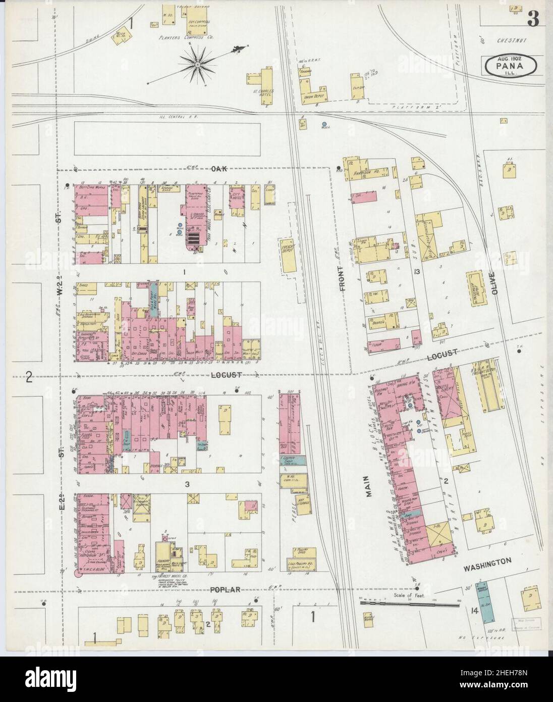 Pana illinois map hi-res stock photography and images - Alamy