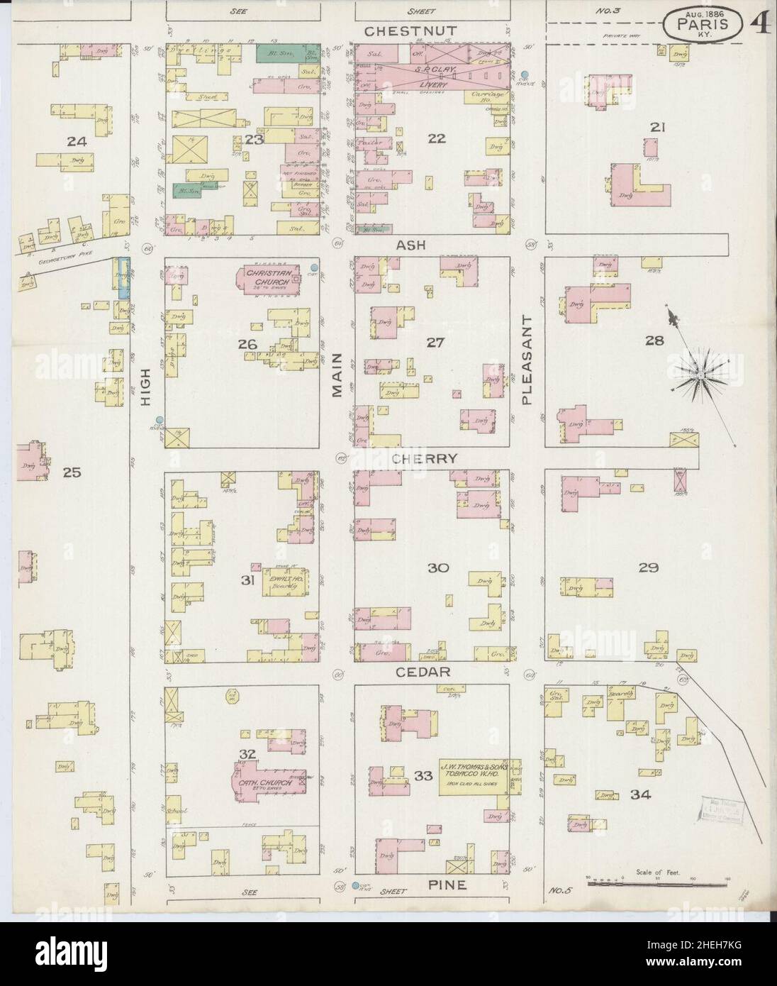 Bourbon county map hi-res stock photography and images - Alamy