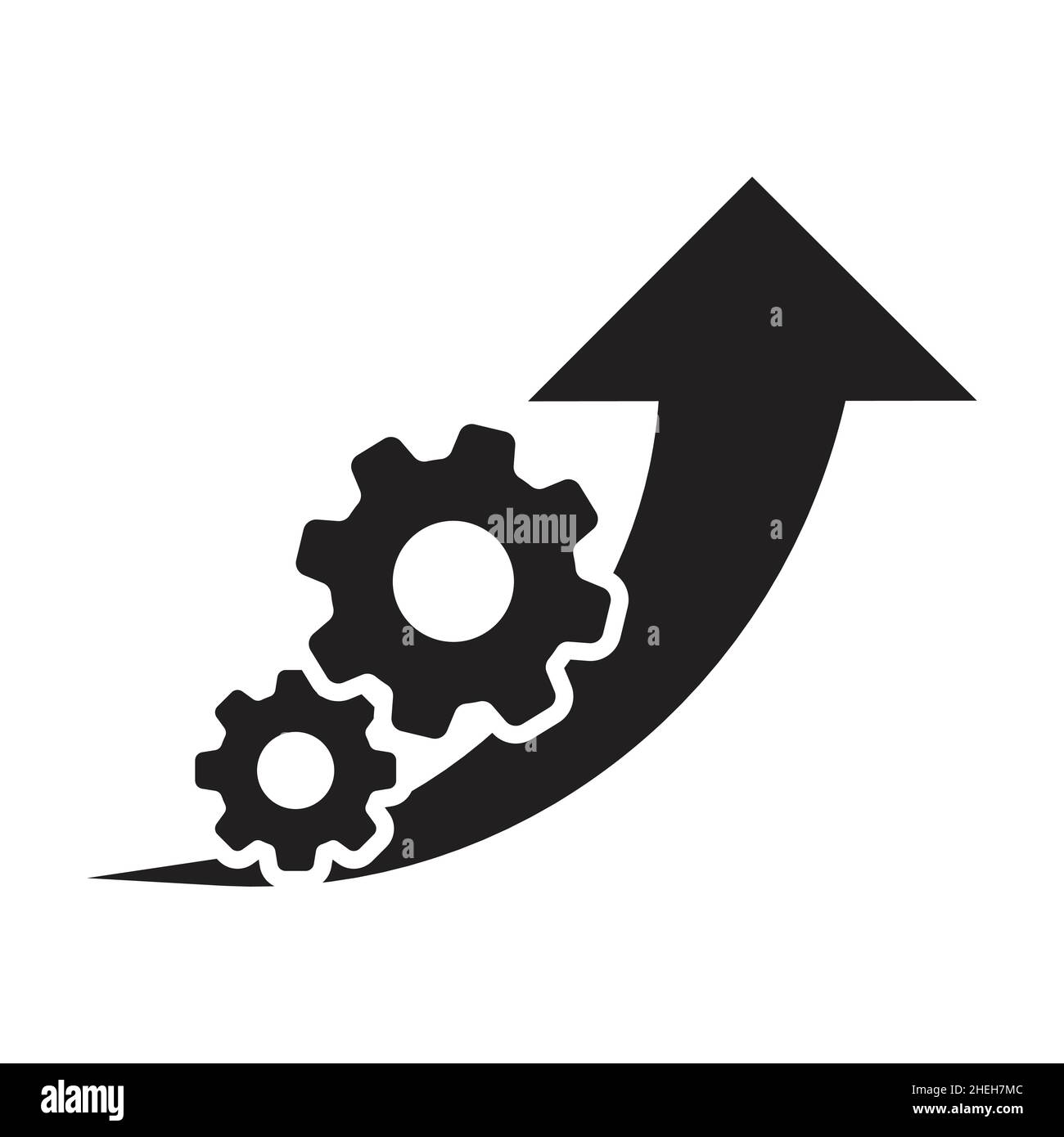 Productivity performance icon vector up arrow and gear symbol ... Productivity performance icon vector up arrow and gear symbol ...