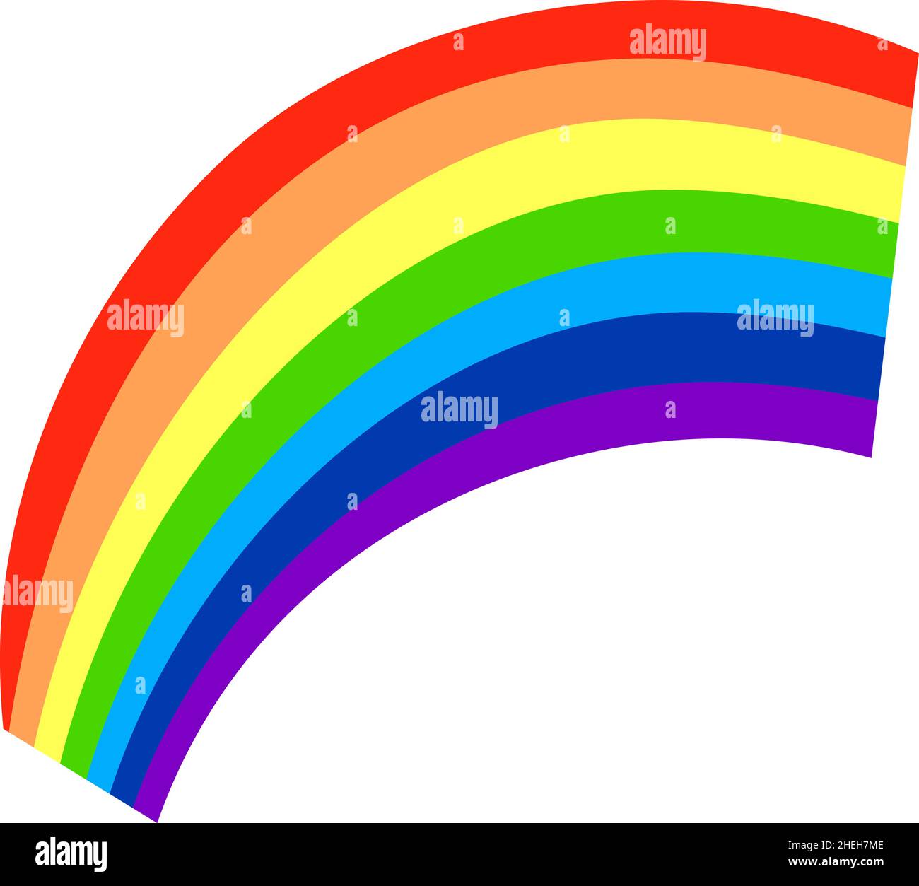 This is a illustration of A rainbow that bends and stretches Stock ...