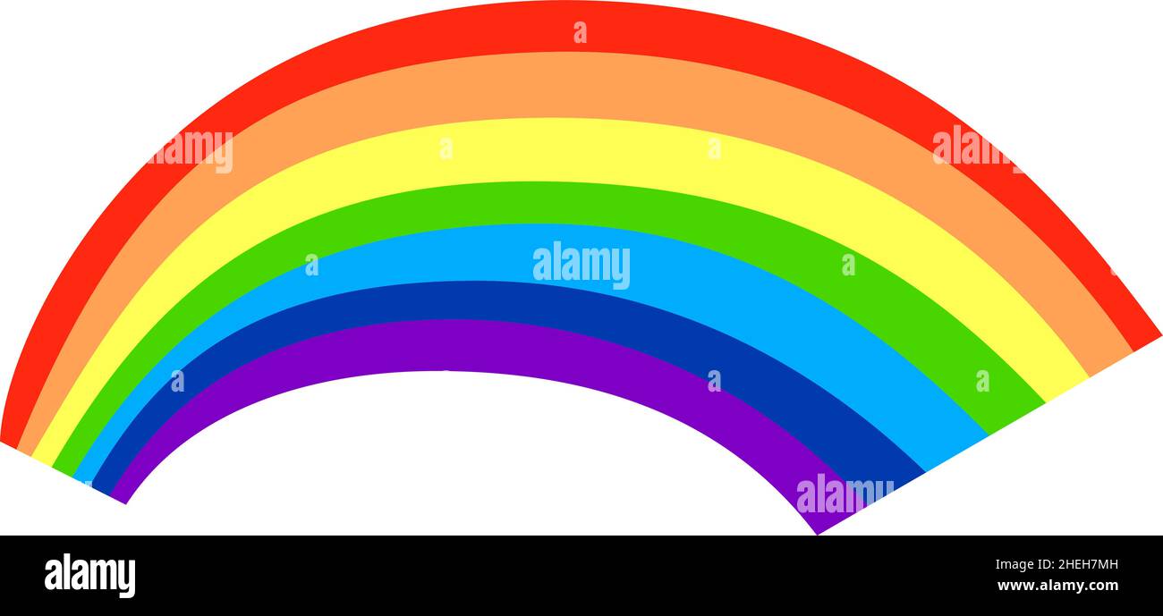 This is a illustration of A rainbow that bends and stretches Stock ...