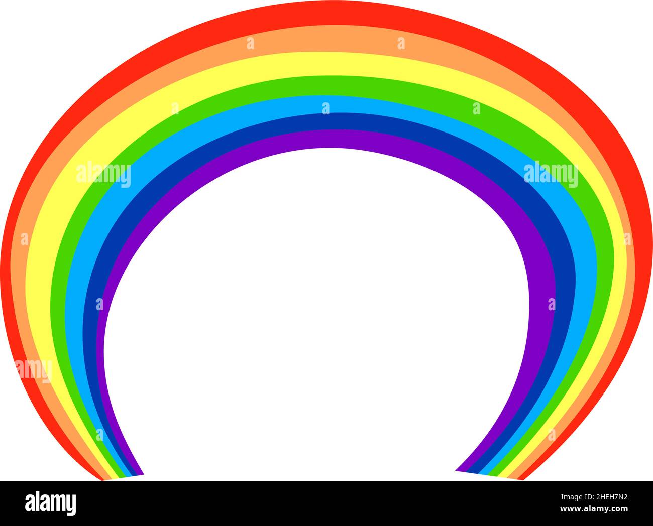 This is a illustration of A rainbow that bends and stretches Stock ...