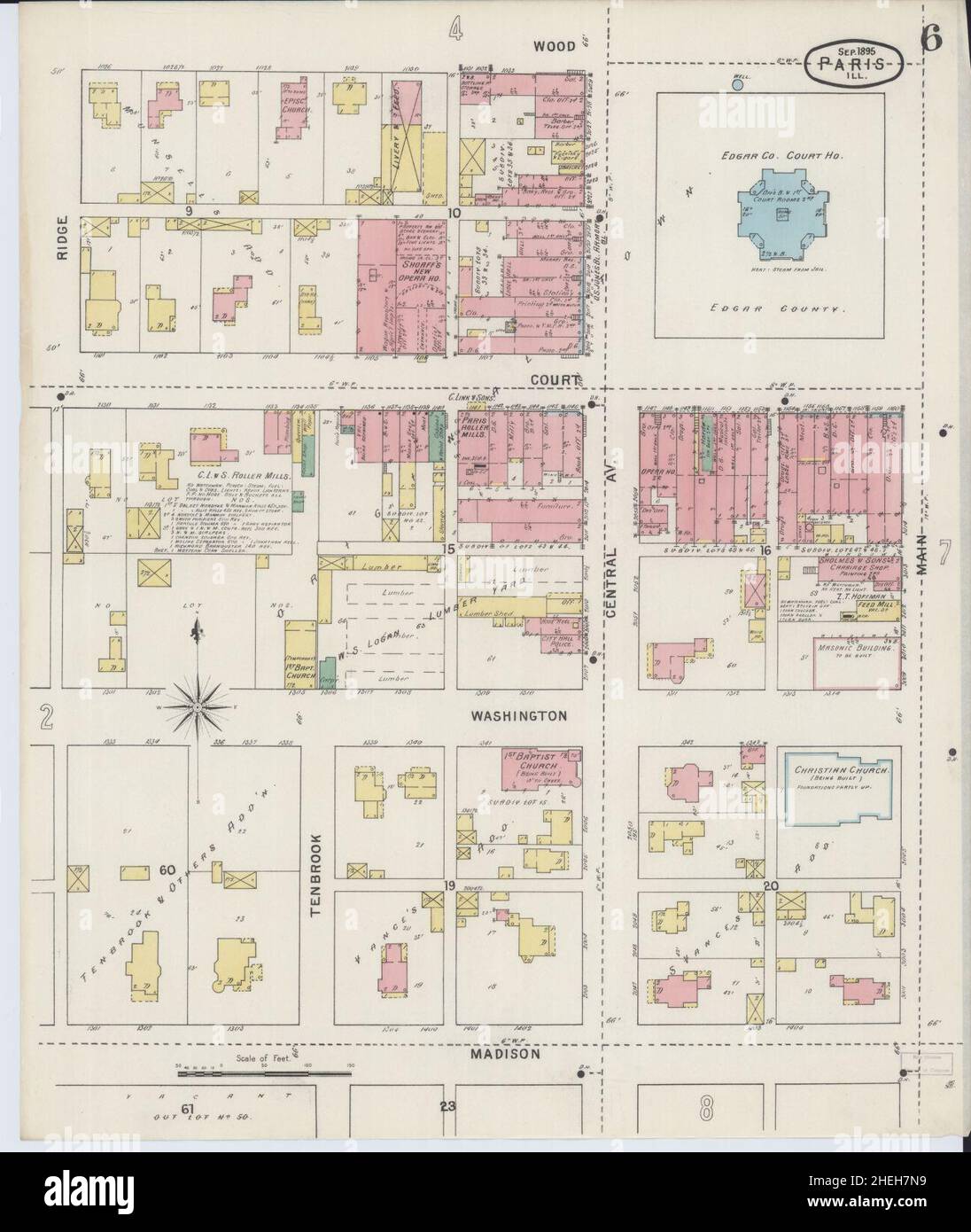 Edgar county map hi-res stock photography and images - Alamy