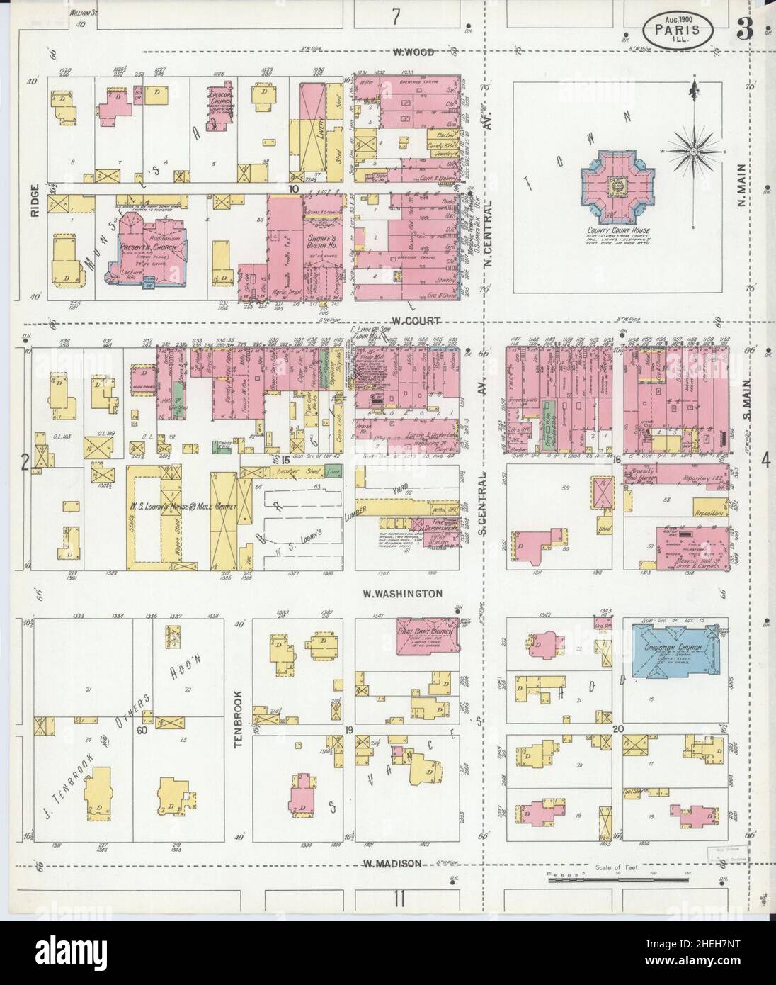 Edgar county map hi-res stock photography and images - Alamy