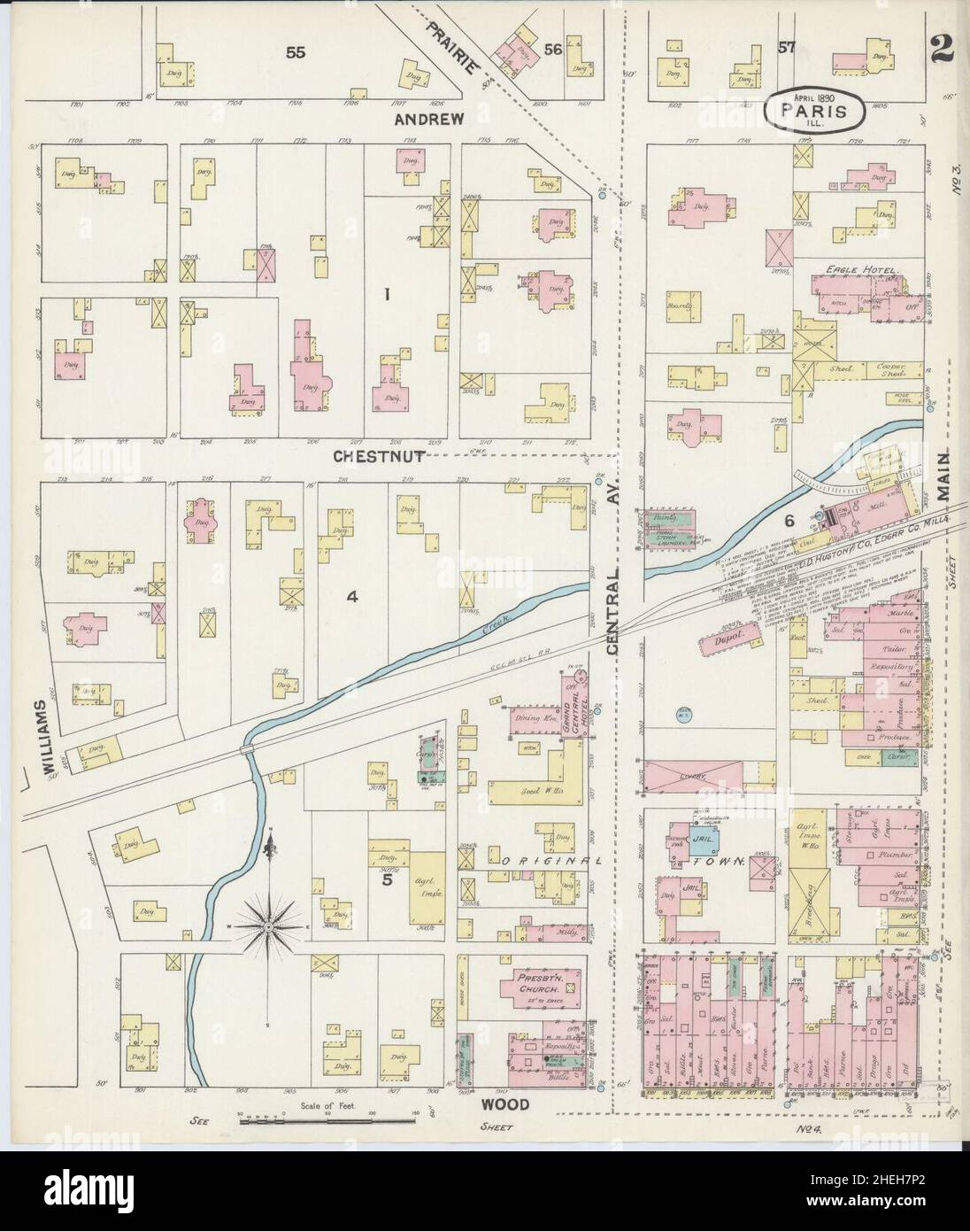 Edgar county map hi-res stock photography and images - Alamy