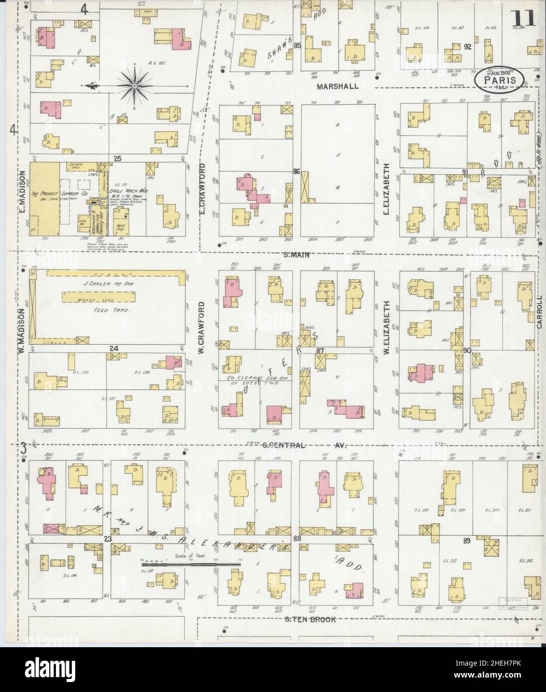 Edgar county map hi-res stock photography and images - Alamy
