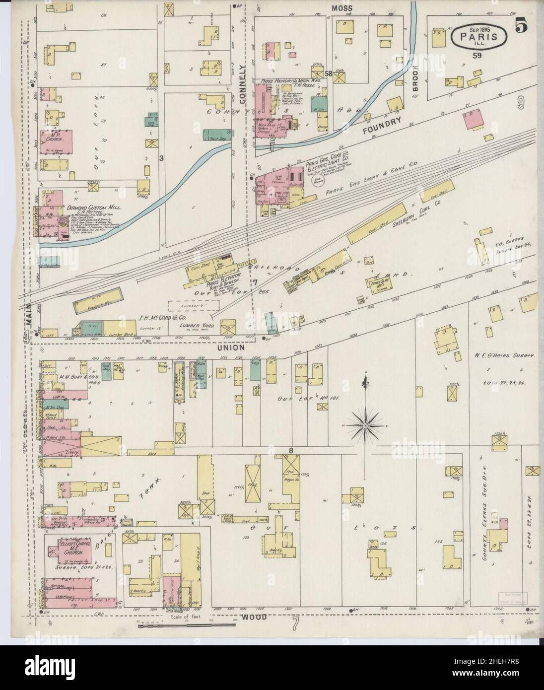 Edgar county map hi-res stock photography and images - Alamy