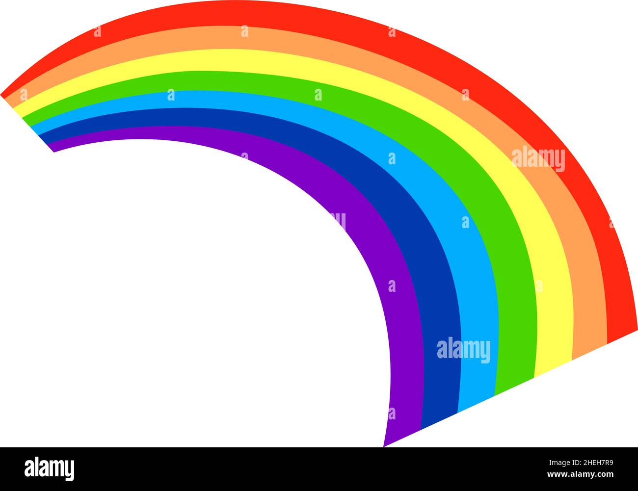 This is a illustration of A rainbow that bends and stretches Stock ...