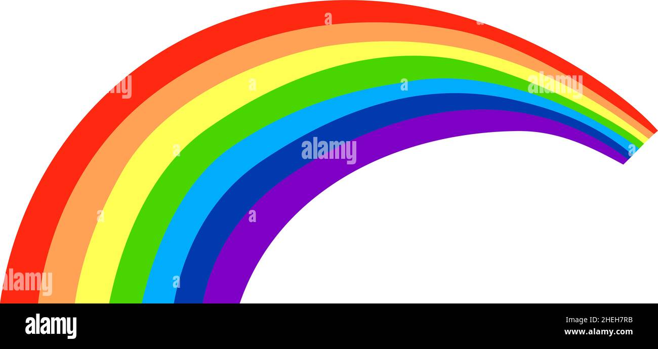 This is a illustration of A rainbow that bends and stretches Stock ...