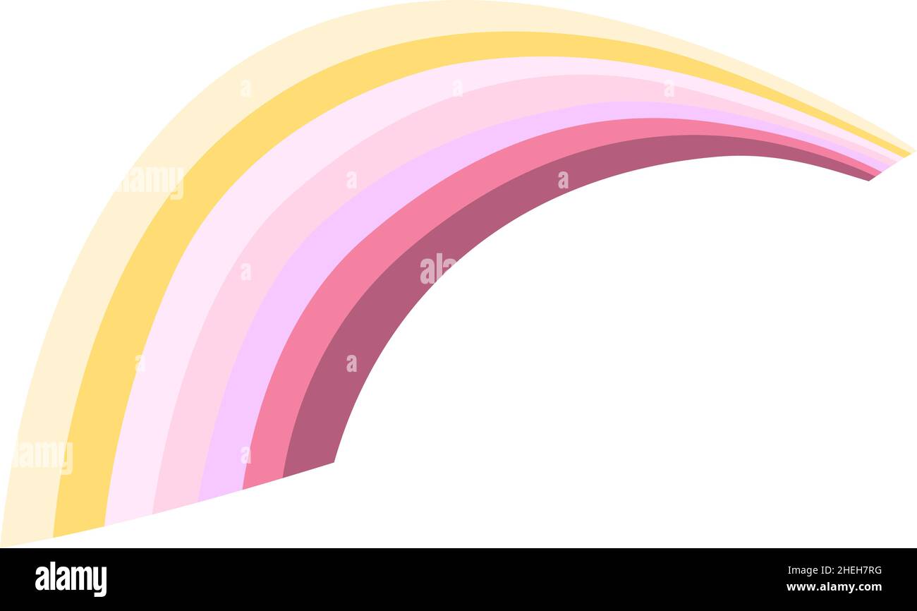 This is a illustration of A rainbow that bends and stretches Stock ...