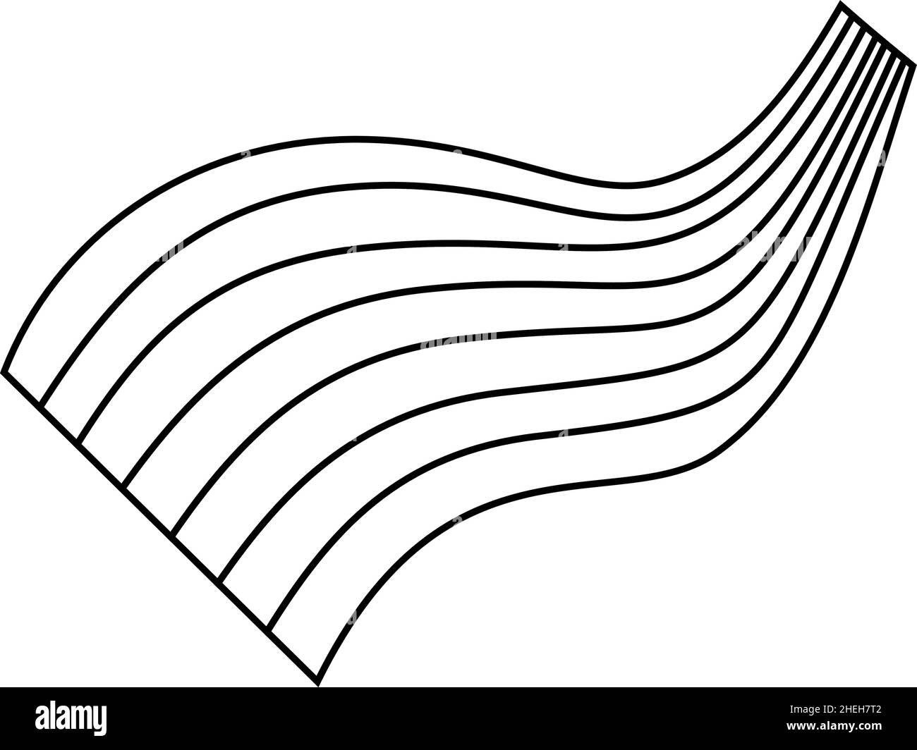 This is a illustration of A rainbow that bends and stretches Stock ...