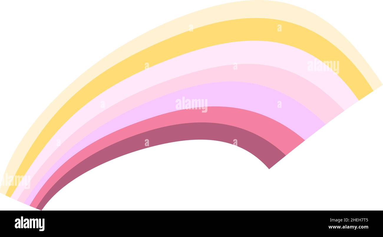 This is a illustration of A rainbow that bends and stretches Stock ...