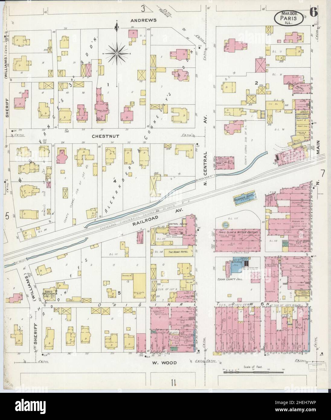 Edgar county map hi-res stock photography and images - Alamy