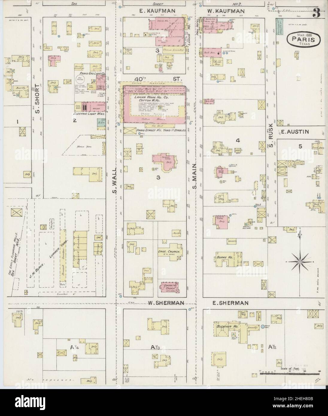 Paris texas map hi-res stock photography and images - Alamy