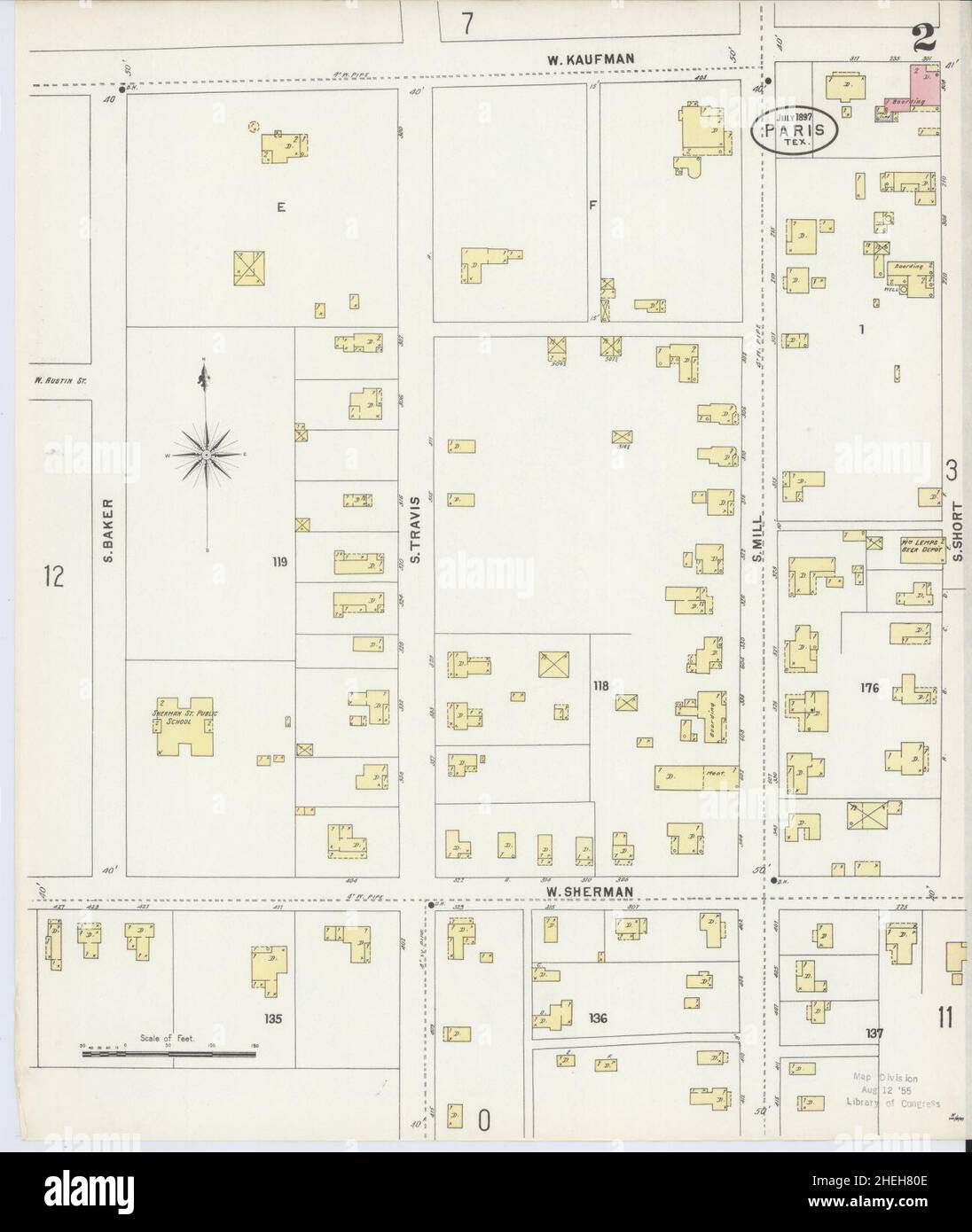 Paris texas map hi-res stock photography and images - Alamy