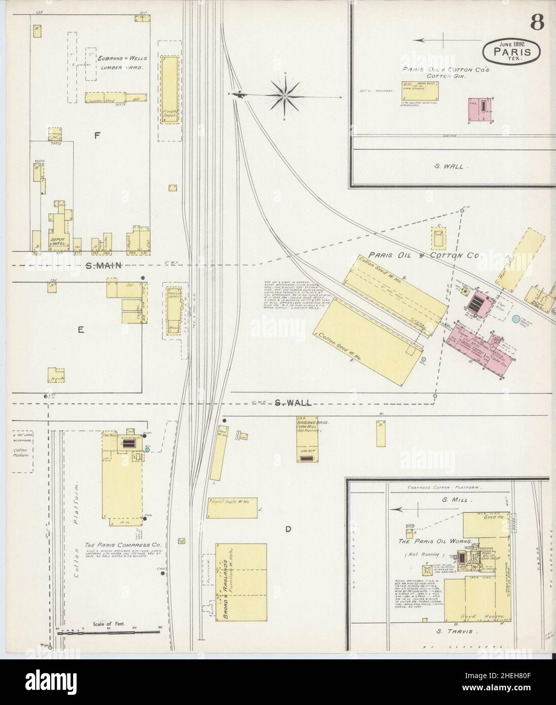 Paris texas map hi-res stock photography and images - Alamy