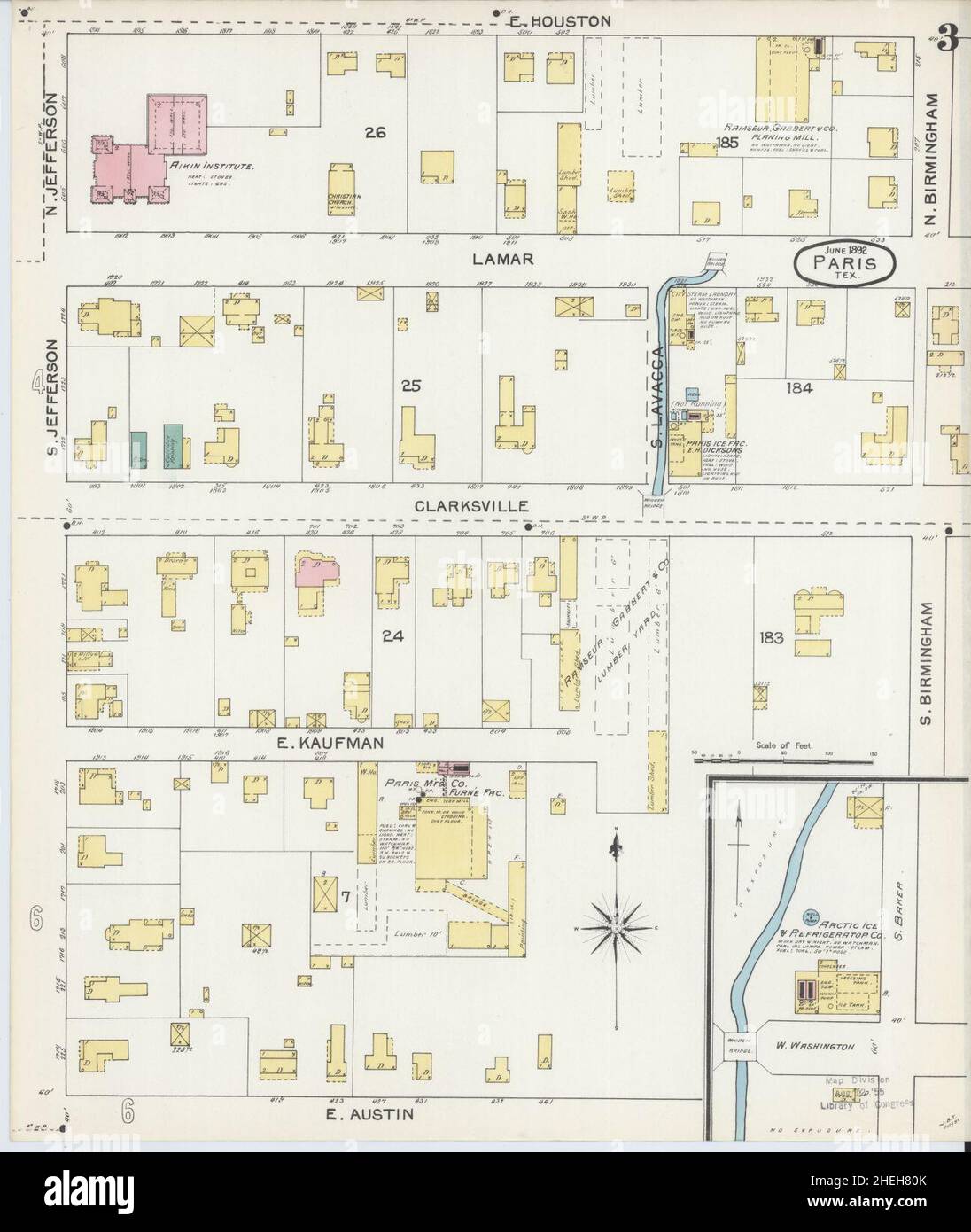 Paris texas map hi-res stock photography and images - Alamy
