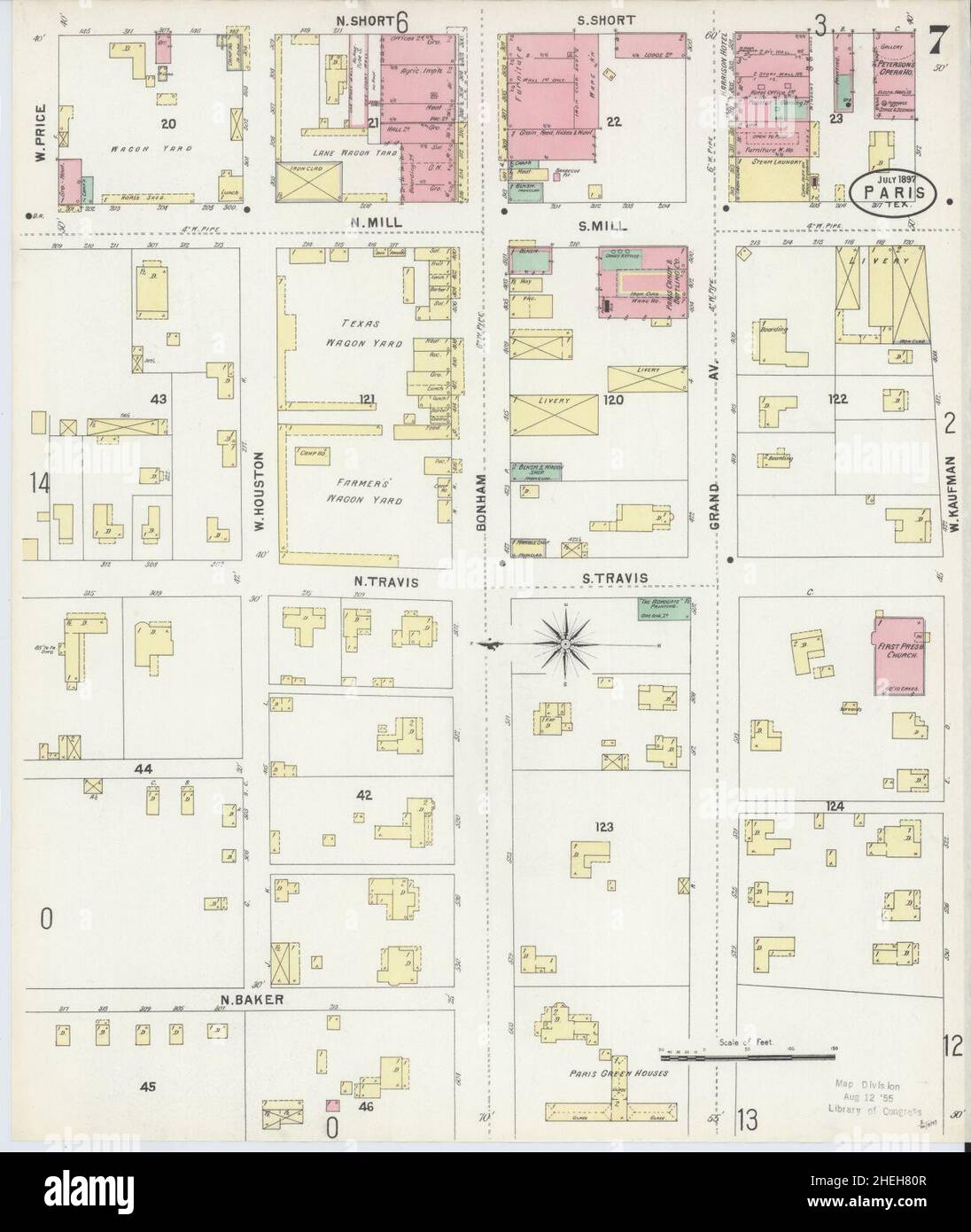 Paris texas map hi-res stock photography and images - Alamy
