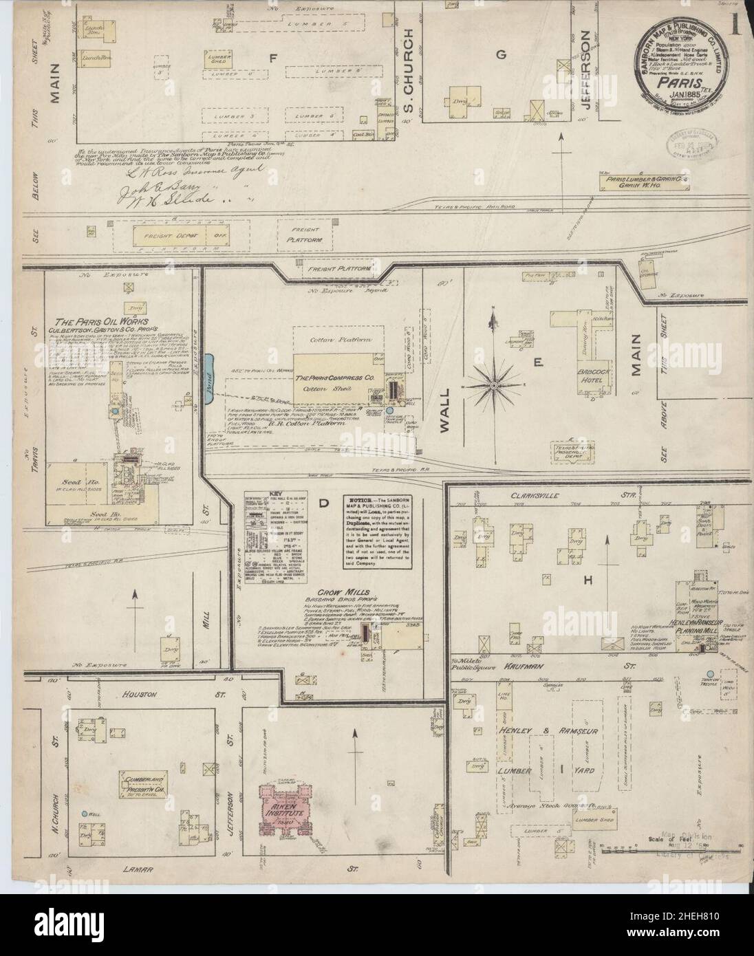 Paris texas map hi-res stock photography and images - Alamy