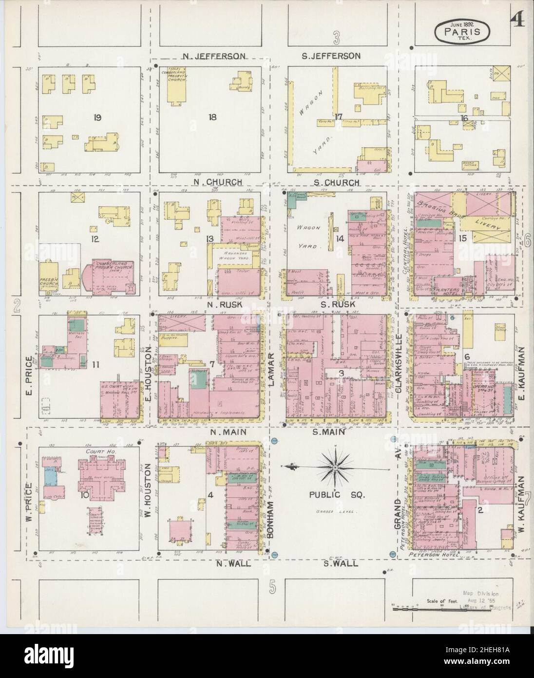 Paris texas map hi-res stock photography and images - Alamy