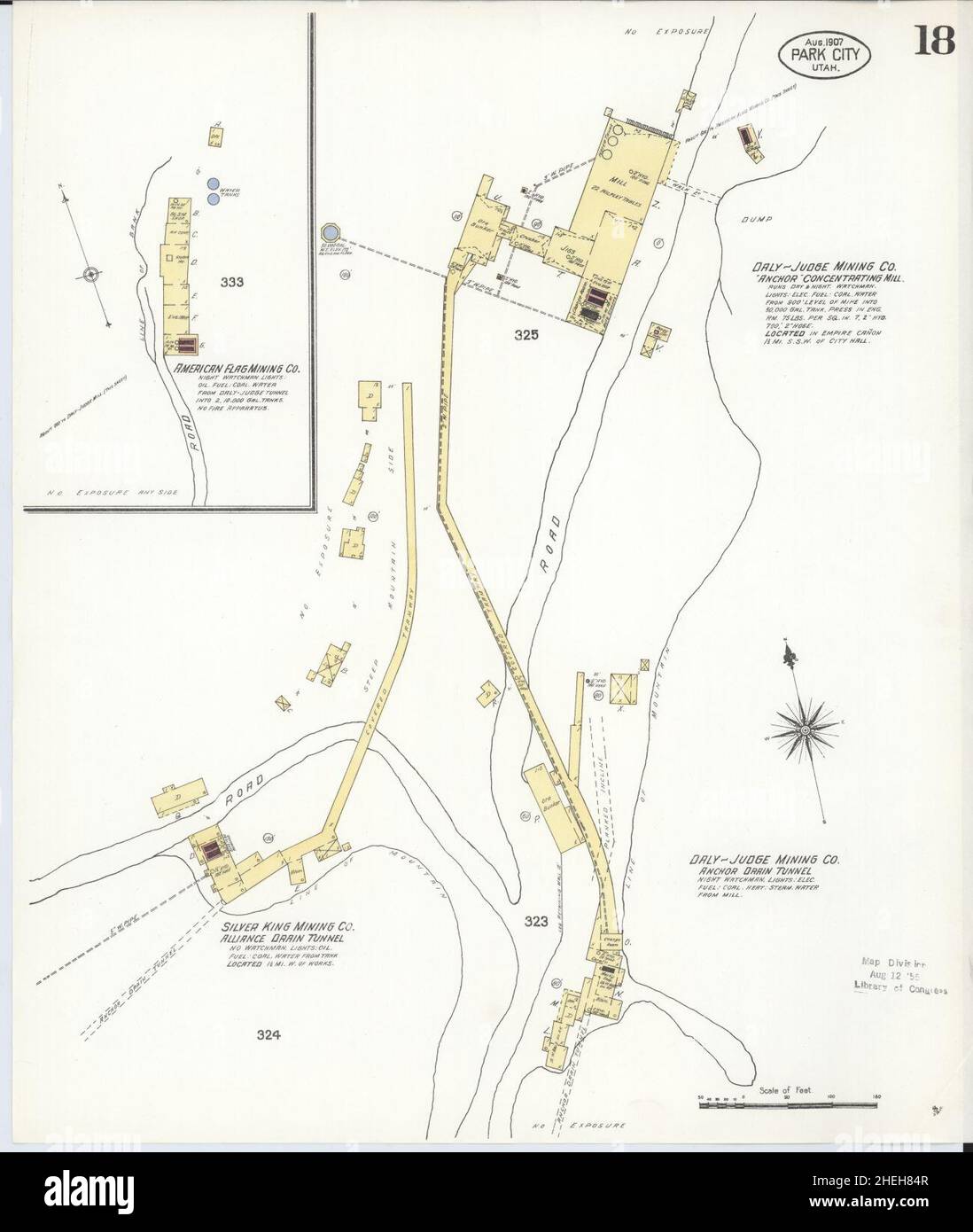 Sanborn Fire Insurance Map from Park City, Summit County, Utah Stock ...
