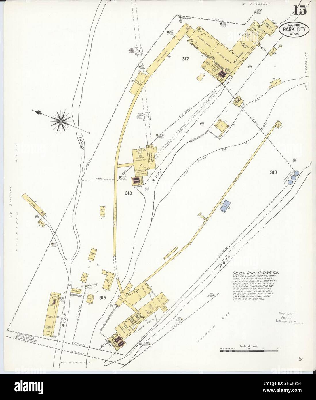 Sanborn Fire Insurance Map from Park City, Summit County, Utah Stock ...